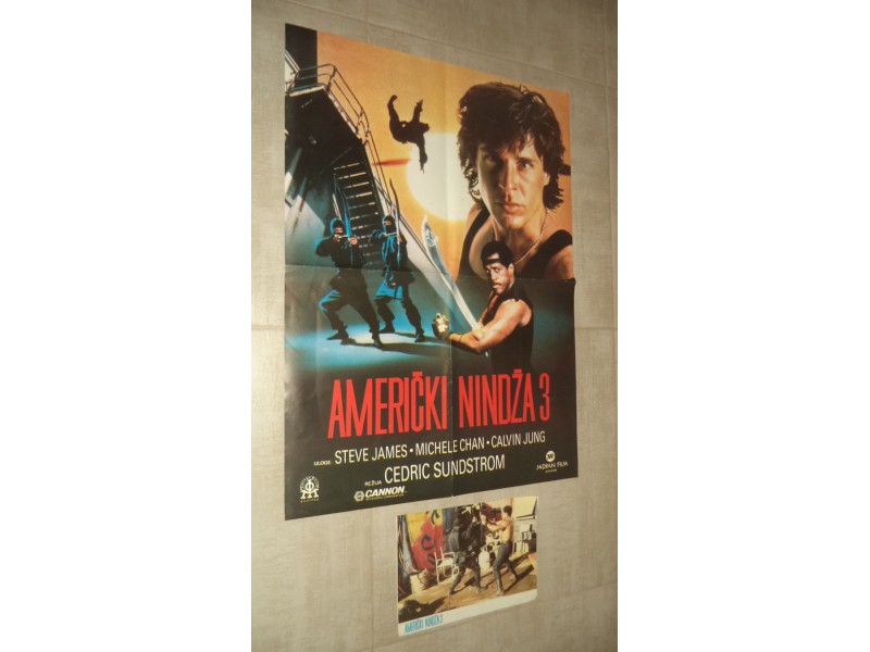 filmski plakat: AMERIČKI NINDŽA 3 + 1 filmski insert