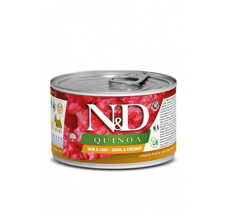 N&D Quinoa Mini, Skin&Coat Quail and Coconut, 140 g