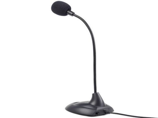 GEMBIRD MIC-205 Desktop mikrofon, savitljivo telo, black, 3.5mm