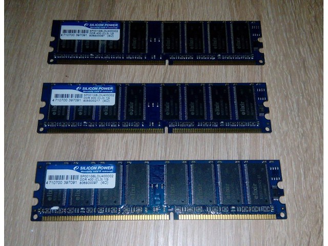 Memorija DDR 1 (10) Silicon Power DDR 400 (CL3) 1G 3X1