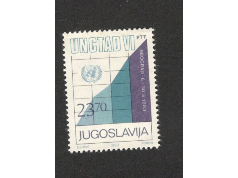 JUGOSLAVIJA -UNCTAD VI- MNH MARKA-1983. g (569)