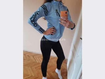 Adidas plava ženska trenerka komplet po magaconskoj ceni