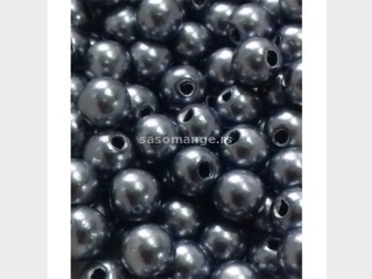 8 mm plastična perla siva