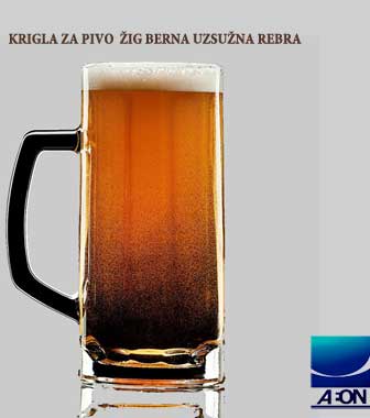 KRIGLA ZA PIVO 300ml ŽIG BERNA