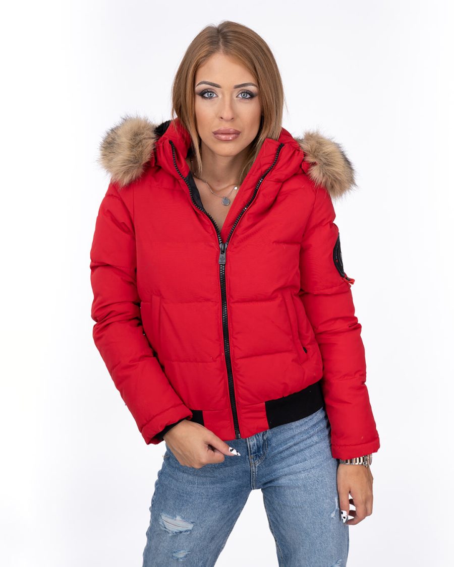 Ženska zimska jakna – Sportska i Casual – Invento Sofia – Crvena