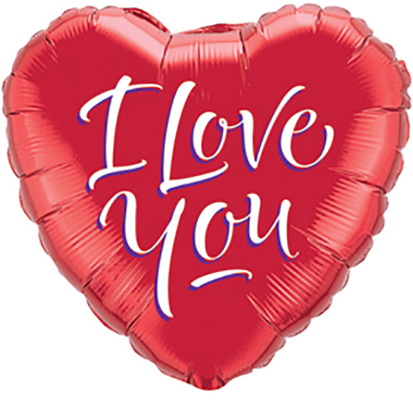 29133
18″ Foil Heart I Love You Modern Script