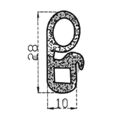 Gumeni profil sunđerasti 28×10 – 0190-331