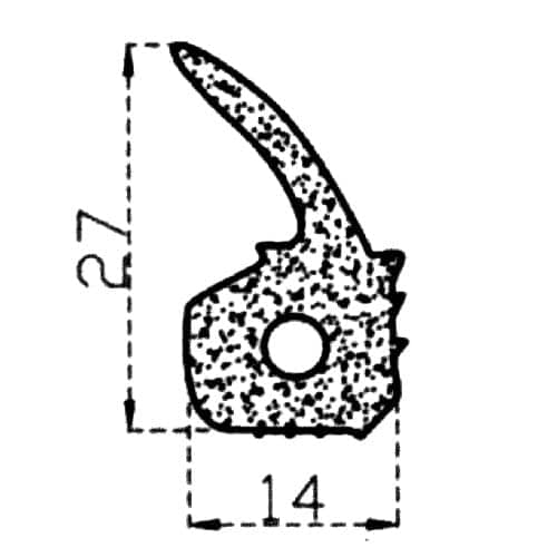 Gumeni profil sunđerasti 27×14 – 0190-335