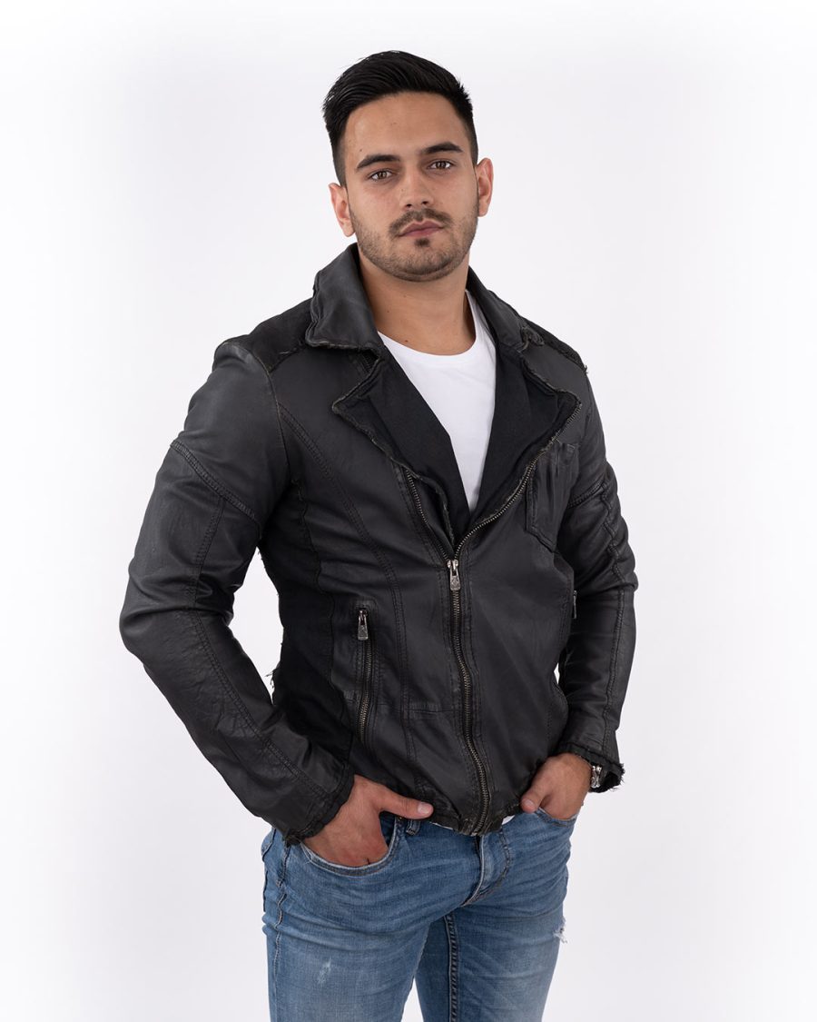 Muška kožna jakna – Invento Diego – Antracit