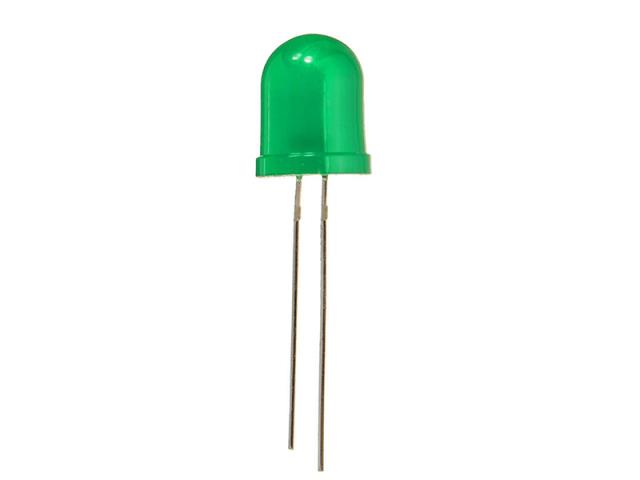 LED difuzna dioda 5mm 2,1V, zelena