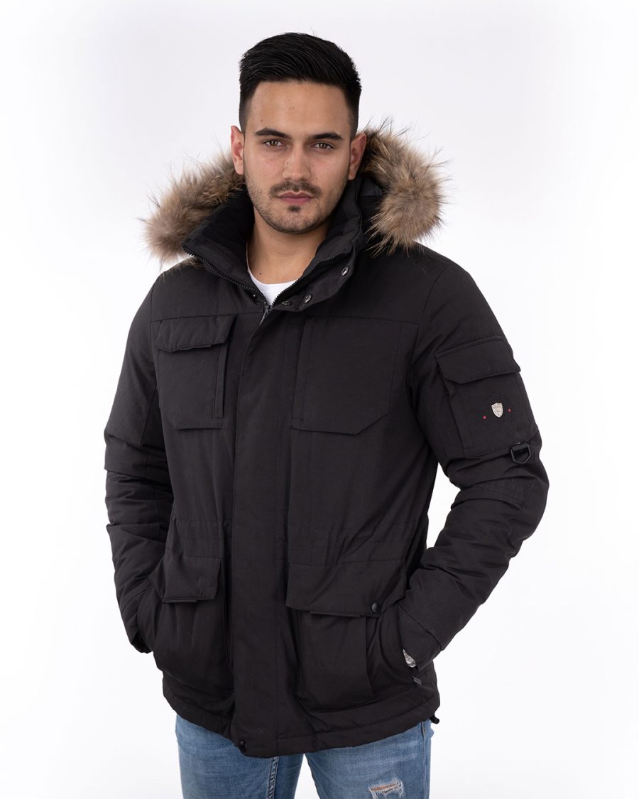 Muška zimska jakna – Sportska i Casual – Invento Simon – Crna