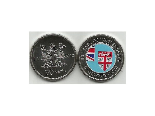 Fiji 50 cents 2020. UNC