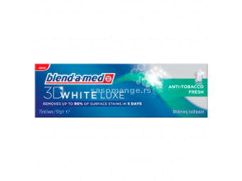 ORAL B pasta za zube 75 ML 3D white lux anti tobacco Blend-a-med