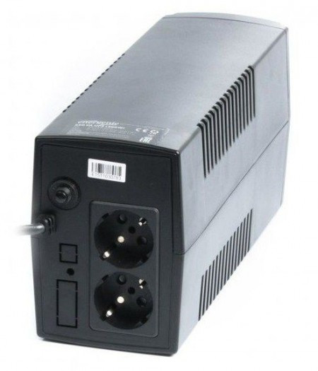 Gembird 650VA 390W AVR UPS, 2 x shuko output sockets, black EG-UPS-B650