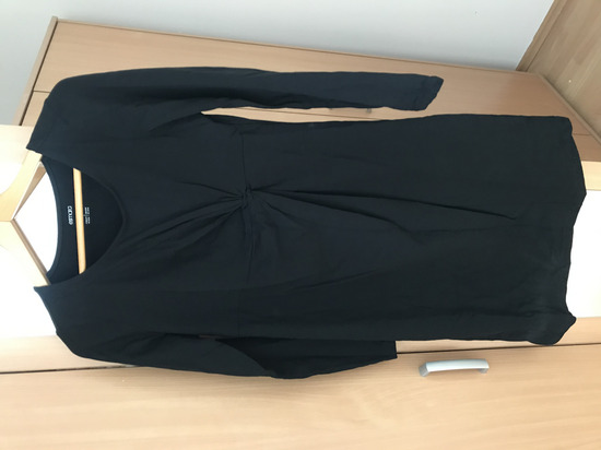 Crna pamucna haljina za trudnice