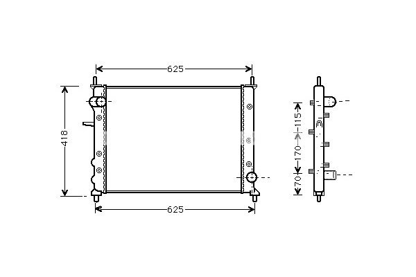 Hladnjak vode 301808A2 - Fiat Brava 96-02