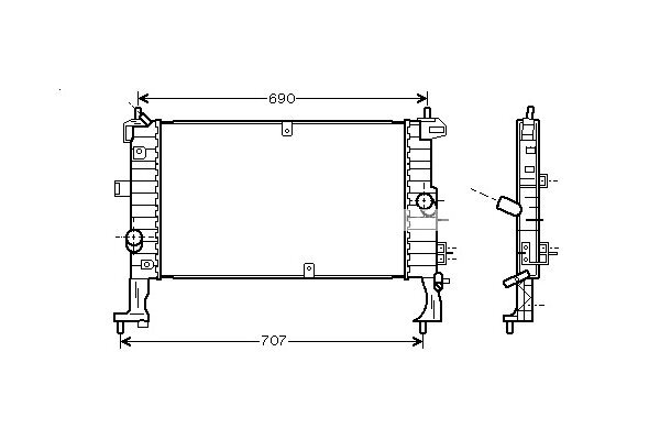 Hladnjak vode 555908-3 - Opel Meriva 03-10