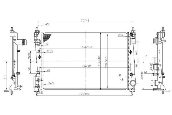 Hladnjak vode 3024084X - Fiat Punto (Grande/Evo) 05-