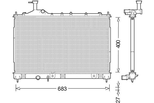 Hladnjak vode 52X1083K - Mitsubishi Outlander 12-