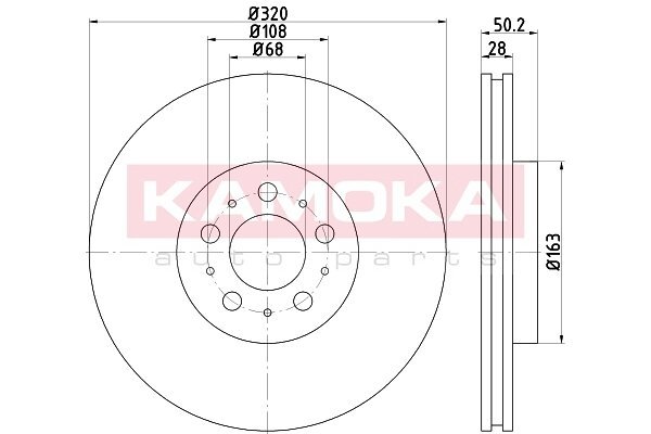 Prednji diskovi kočnica 103283 - Volvo S60 00-