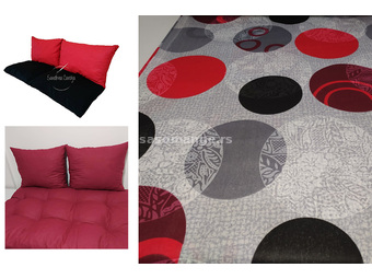 Jastuci za garniture od paleta - 100 x 50 x 50 cm - Dotty Red