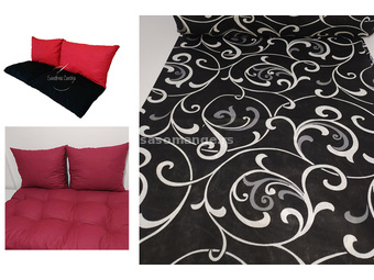 Jastuci za garniture od paleta - 100 x 50 x 50 cm - Black Ornament