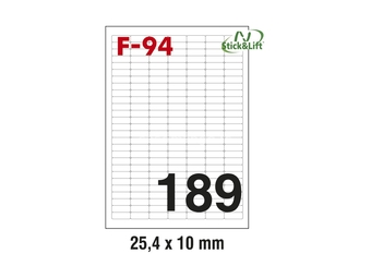 Etikete ILK 25,4x10mm odlepljive pk100L Fornax F-94