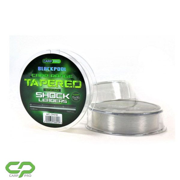 Carp Pro Leader Blackpool Carp Tapered Mono 0.30-0.57mm 15m x 5pcs (CP4730)