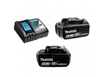 Makita SET 6 - 2 baterije 18V 6. 0Ah Makita BL1860B + brzi punjač Makita DC18RC