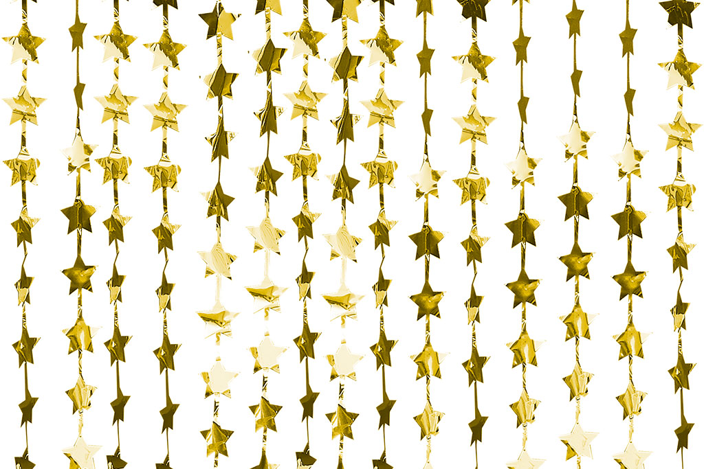 Zlatne zvezdice zavesa – 120x200cm