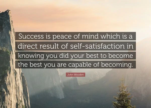 Success is peace of mind