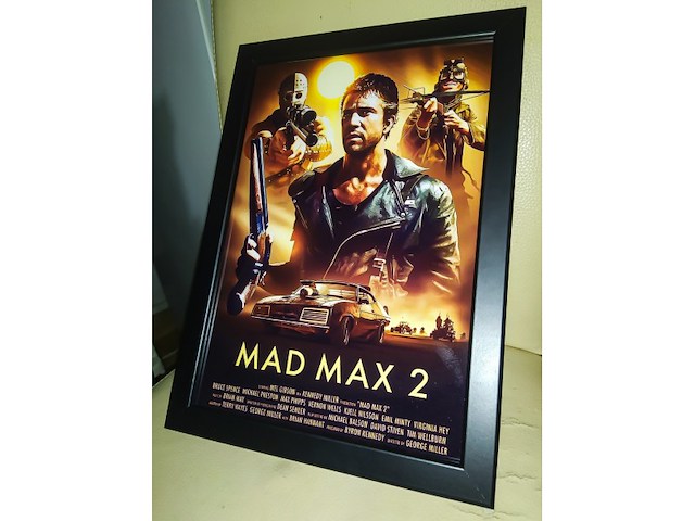 Filmski poster uramljen Mad max 2 (Pobesneli Maks 2)