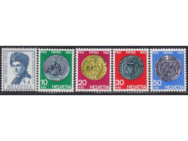 Svajcarska 1962 Metalni novac cisto