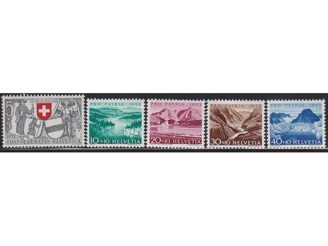 Svajcarska 1952 Pro patria cisto