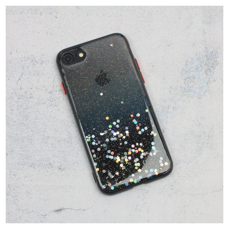 Maskica Frame Glitter za iPhone 7/8/SE (2020) crna