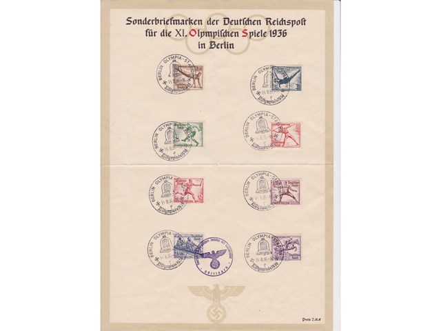 Nemacka 1936 Olimpijske igre u Berlinu prigodno izdanje