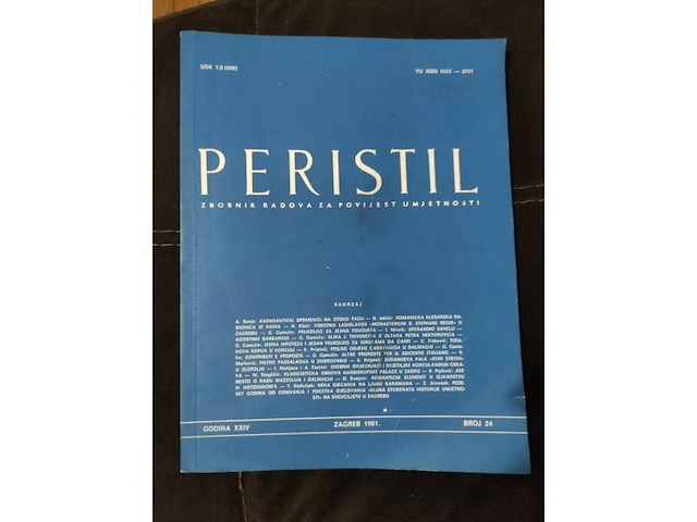 PERISTIL,zbornik radova za povijest umjetnosti,broj24