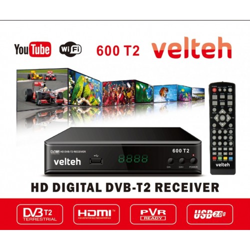 DVB-T2 Digitalni risiver Velteh 600T2 00T203