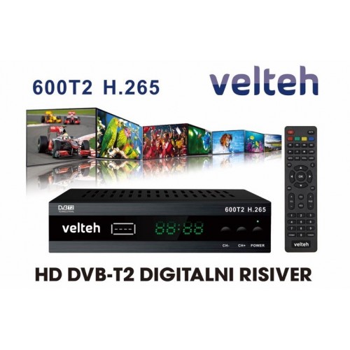 DVB-T2 Digitalni risiver Velteh 00T204