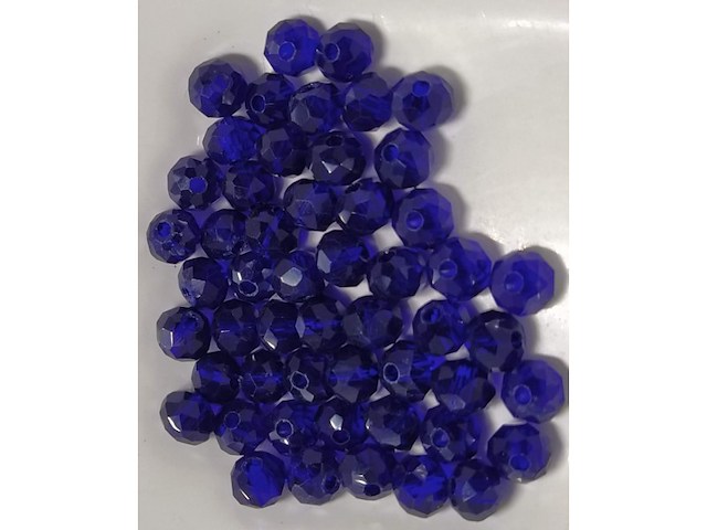 (A183) Facetirani Rondel Kristal Tamno Plava 50kom