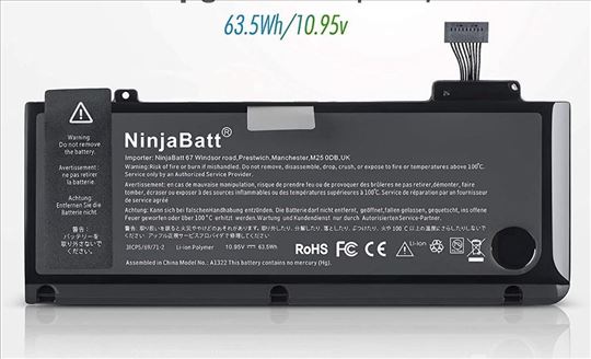 NinjaBatt baterija za Apple MacBook A1322/ 10.95V
