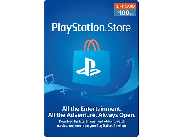 US PLAYSTATION STORE DOPUNA 100 USD PS3/PS4/PS5