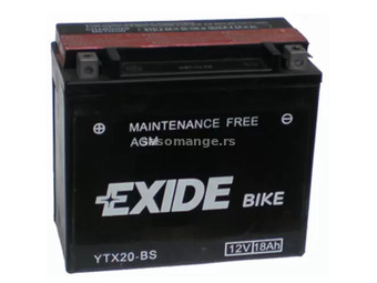 Moto akumulator EXIDE BIKE YTX20-BS 12V 18Ah EXIDE