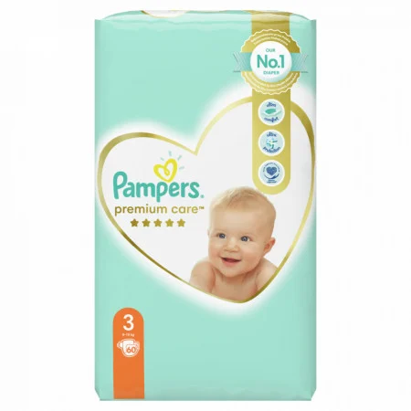 PAMPERS 3 PREMIUM CARE 5-9KG 60KOM