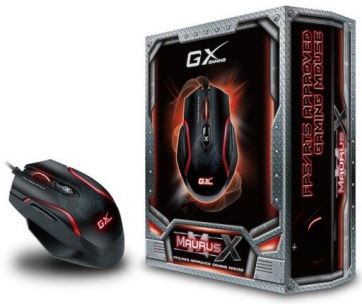 Genius - Genius MAURUS X Gaming Mouse, USB, 4000DPI,1ms response, onboard memory,gold USB