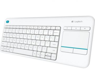 Logitech - Logitech K400 Plus Wireless Touch Keyboard White (US International)