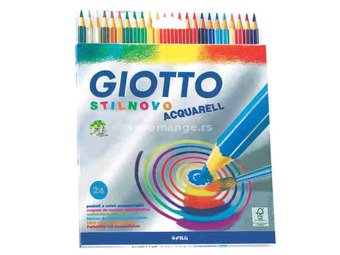 Vodene-drvene boje (24 boje) Giotto Stilnovo Fila 2558 blister