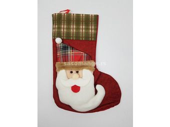 Novogodišnja čarapa za poklone Deda Mraz