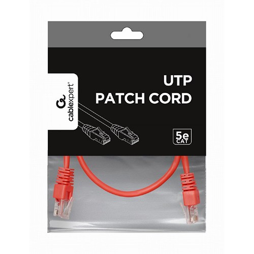 Gembird CAT5e UTP Patch cord, red, 0.25 m | PP12-0.25M/R