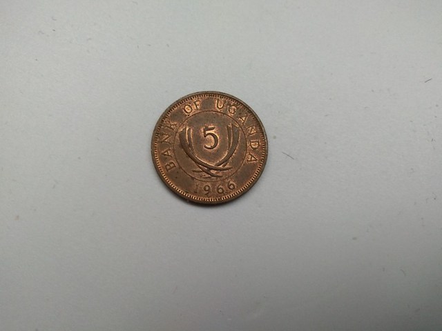 5 centi Uganda,  1966.